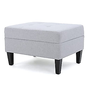 Christopher Knight Home Zahra Ottoman, Light Grey