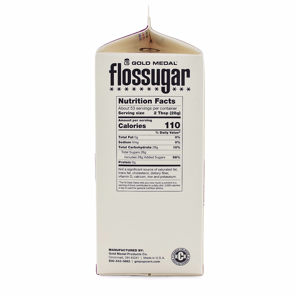 Gold Medal White Citrus Candy Floss Sugar, 52 oz - 1/2 Gallon