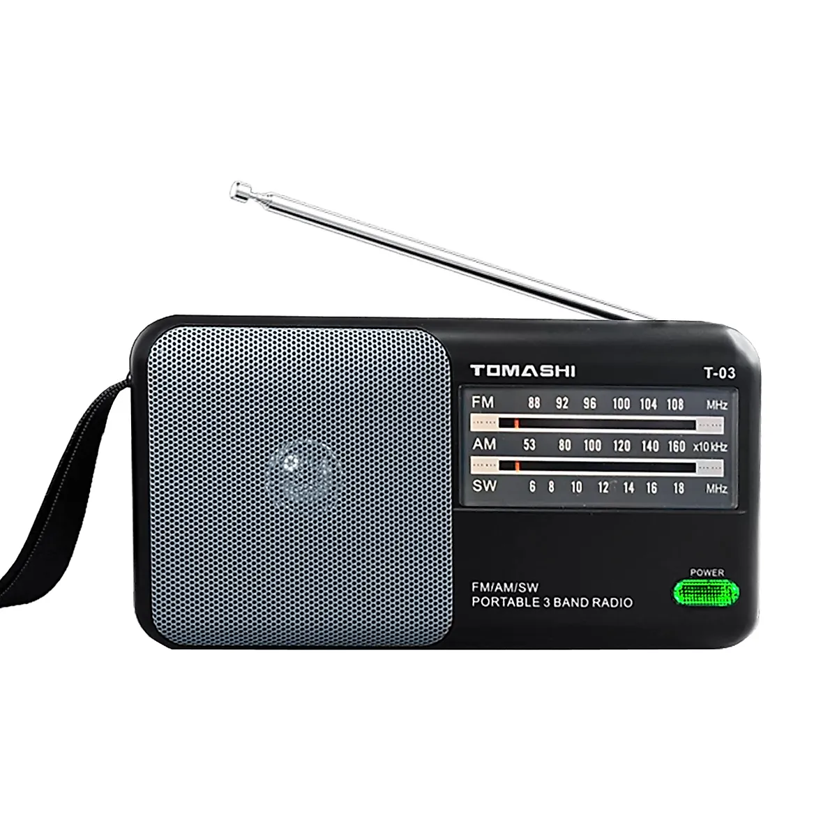 TOMASHI Radio Portable Shortwave Radio,SW FM AM Transistor Radio with Best Reception,123456789