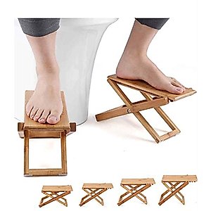 Folding Squatting Stool (1 Pair), Multi-Function Foldable 7-9" Height Squatting Toilet Step Poop Stool,Multi-Function Toilet Stool Portable Step for Adult Home Bathroom