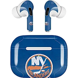 Skinit Decal Audio Skin Compatible with Apple AirPods Pro (2rd Gen, 2022) - Officially Licensed NHL New York Islanders Distressed Design