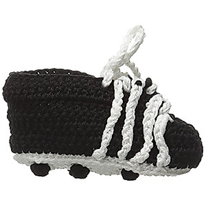 Jefferies Socks Baby-Boys Soccer Cleats Crochet Bootie, Black, Newborn