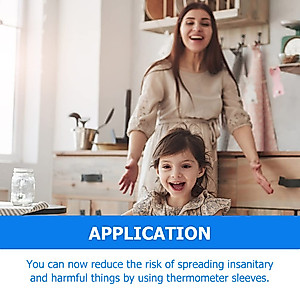 Healifty Disposable Probe Covers for Digital Thermometers, 300Pcs Oral Thermometer Covers, Thermometer Sleeves for Oral Ear Recta Thermometer