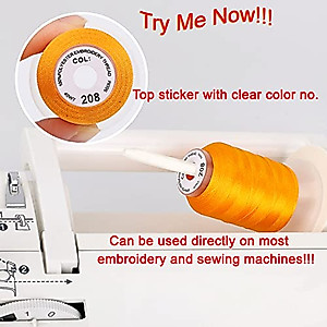 63 Brother Colors Polyester Machine Embroidery Thread Kit 500M