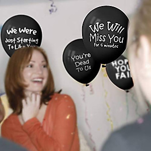 18 Pack Party Decorations Balloons for Funny Coworker Going Away, Last Day Office