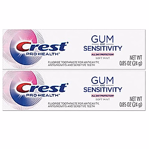Crest Pro Health Gum and Sensitivity Toothpaste for Sensitive Teeth, Soft Mint, Travel Size 0.85 oz (24g)- Pack of 2