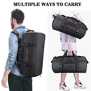 Hulongo Waterproof Duffel Bag Backpack Gym Bag Backpack for Men with Shoe Compartment 32lL