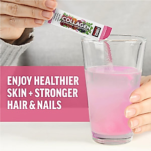 Force Factor Collagen Boosting Superfoods with Biotin, Hyaluronic Acid, Bamboo, and Hair, Skin, and Nails Vitamins, Nail Strengthener and Skin Supplement, Tropical Fruit Flavor, 20 Stick Packs