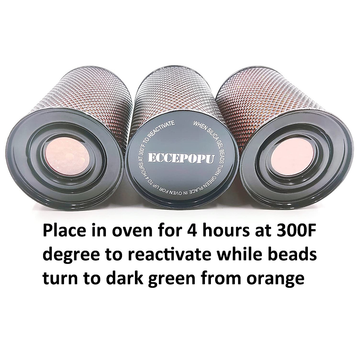 Dehumidifier for Gun Safe, Moisture Absorbers, ECCEPOPU 200g Reusable Desiccant Canister for Safe, Cabinet, Tool Box(3 Units)