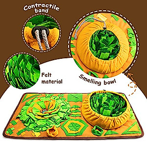 AWOOF Snuffle Mat for Dogs, 34.6" x 19.6" Dog Feeding Mat, Sniff Mat Interactive Dog Puzzle Toys, Enrichment Nosework Feed Games for Stress Relief and Slow Eating Encourages Natural Foraging Skills