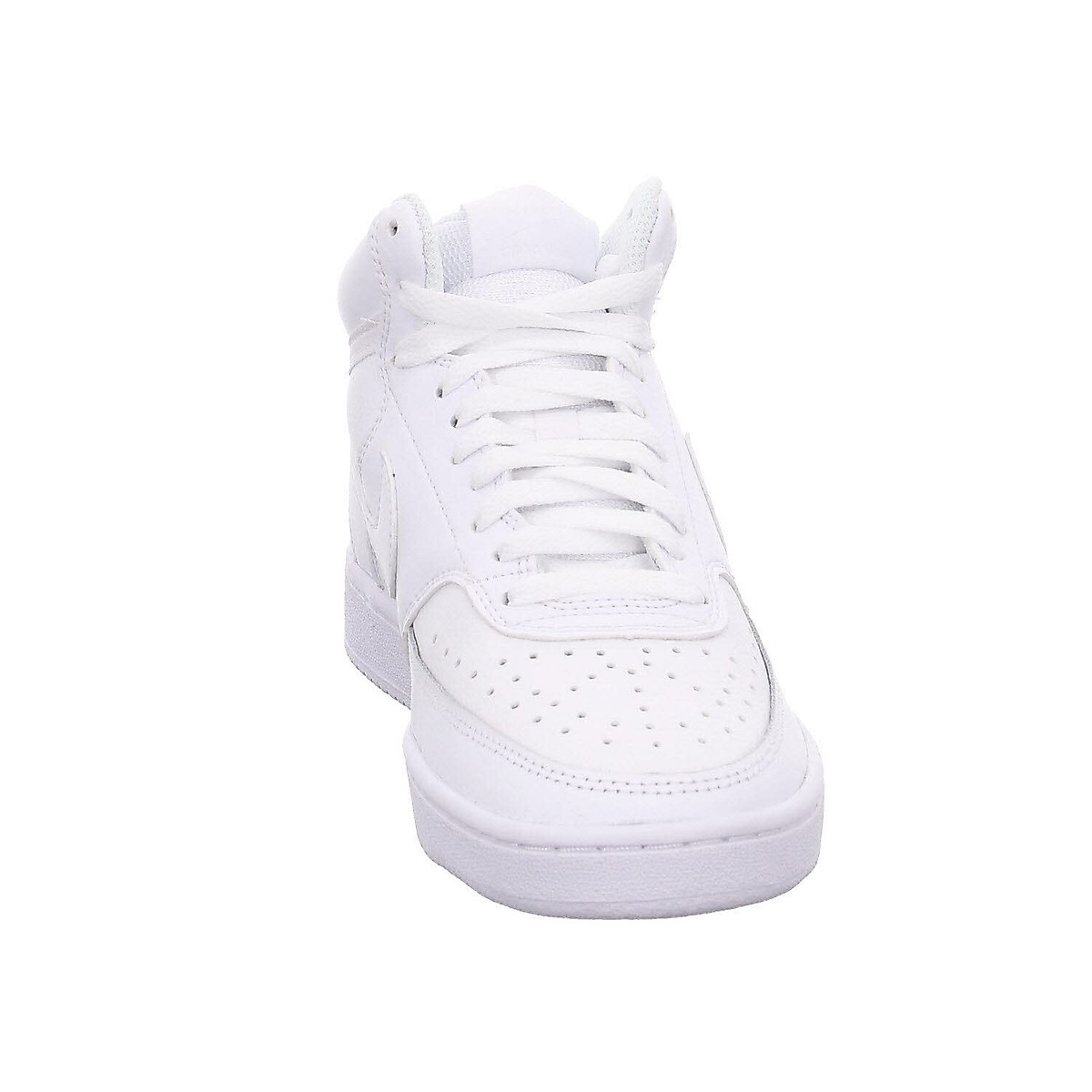 Nike Women's Court Vision Mid Sneaker, White/White-White, 9 Regular US