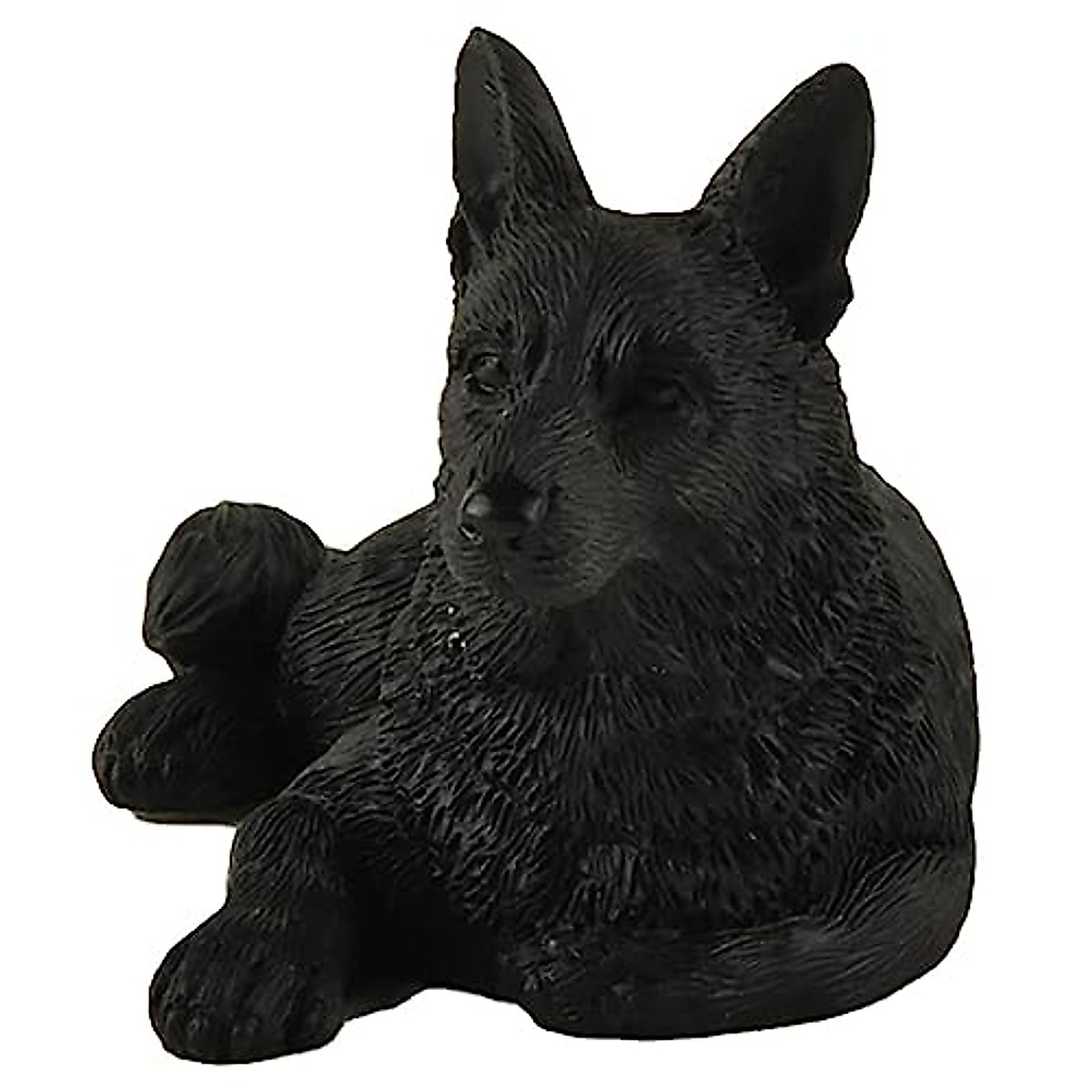 JFSM INC. 4" Mini Black German Shepherd Figurine - Black German Shepherd Gifts, Gifts for German Shepherd Lovers, Black German Shepherd Decor