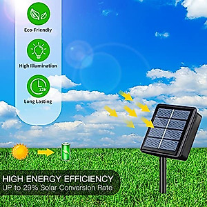 Solar String Lights, Amzxart 72ft 200 LED Solar Powered String Lights, 8 Modes Waterproof Solar Lights Outdoor for Garden, Patio, Party, Trees, Homes Decor (Cool White)