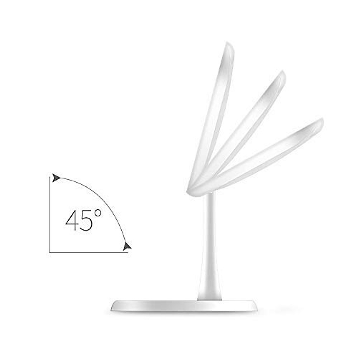 LIMEI-ZEN Makeup Mirror with Light, LED Lighted Vanity Mirror Mirrors Touch Screen Dimming Countertop Cosmetic Mirror USB with Lithium Battery Mirrors