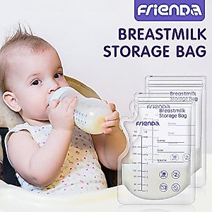 Woanger 500 Count Breastmilk Storage Bags 8 oz Breast Milk Storing Bags Self Standing Milk Storage Bags for Breastfeeding Milk Freezer Bag with Pour Spout No Leak Double Seal Breastmilk Storing Bags