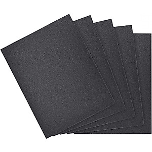 Utoolmart 120 Grits Sanding Sheets Sandpaper Wet Dry Silicon Carbide Sandpaper for Wood Furniture Metal Automotive Polishing 5pcs