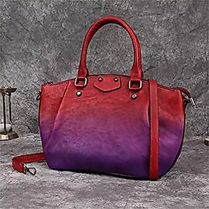LDCHNH Women's Vintage Handbag Large Capacity Ladies Tote Bag Casual Shoulder Messenger Bag (Color : E, Size