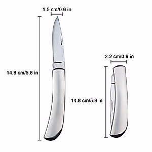 Paring Knife,all Steel Foldable Fruit Knife,fruit Knife Small of Exquisite,small and Easy to Carry,suitable for Most Types of Vegetables and Fruits(3 Pieces)