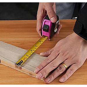 Greendale - 4 Pack of Pink 16ft Tape Measures - Retractable, Autowind and Easy Lock - Inches and Centimeters