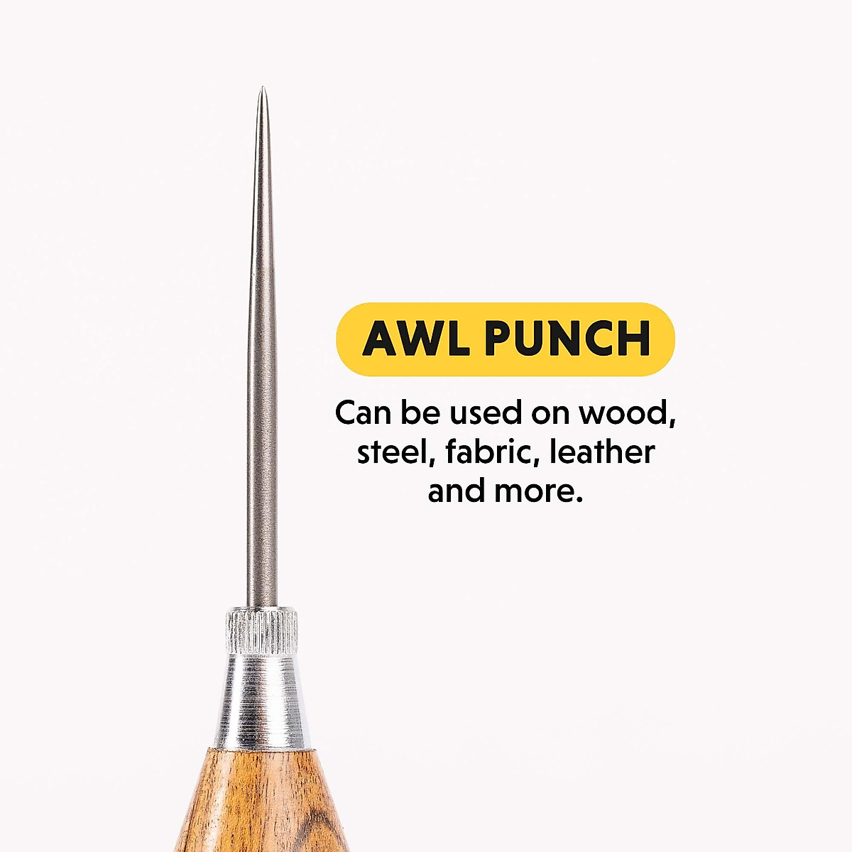 General Tools Scratch Awl Tool with Hardwood Handle - Scribe, Layout Work, & Piercing Wood - Alloy Steel Blade