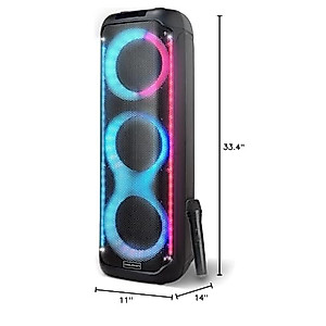 Dolphin KP-380: Elite Triple 8" Bluetooth Party Speaker | Unmatched Power & Sound | Long-Lasting Battery
