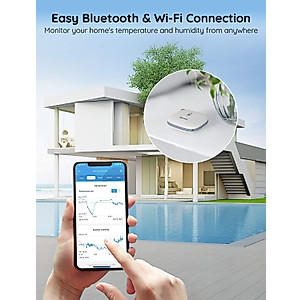 Govee WiFi Thermometer Hygrometer H5179, Smart Humidity Temperature Sensor with App Notification Alert, 2 Years Free Data Storage Export, Remote Monitor for Room Greenhouse Incubator Wine Cellar