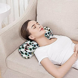 Vnurnrn Panda Glasses Neck Support Pillow Round Neck Roll Bolster Cylinder Pillow Cervical Pillows Neck Roll Pillow for Leg Knee Back Head Support for Gifts Camp Study Work