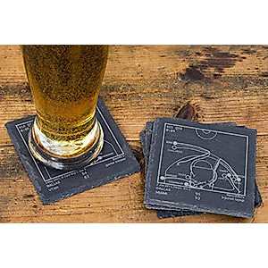 Greatest Mavericks Plays: Slate Coasters (Set of 4) | Best Gift Idea for Sports Lovers | Mavericks Historic Moments Gifts