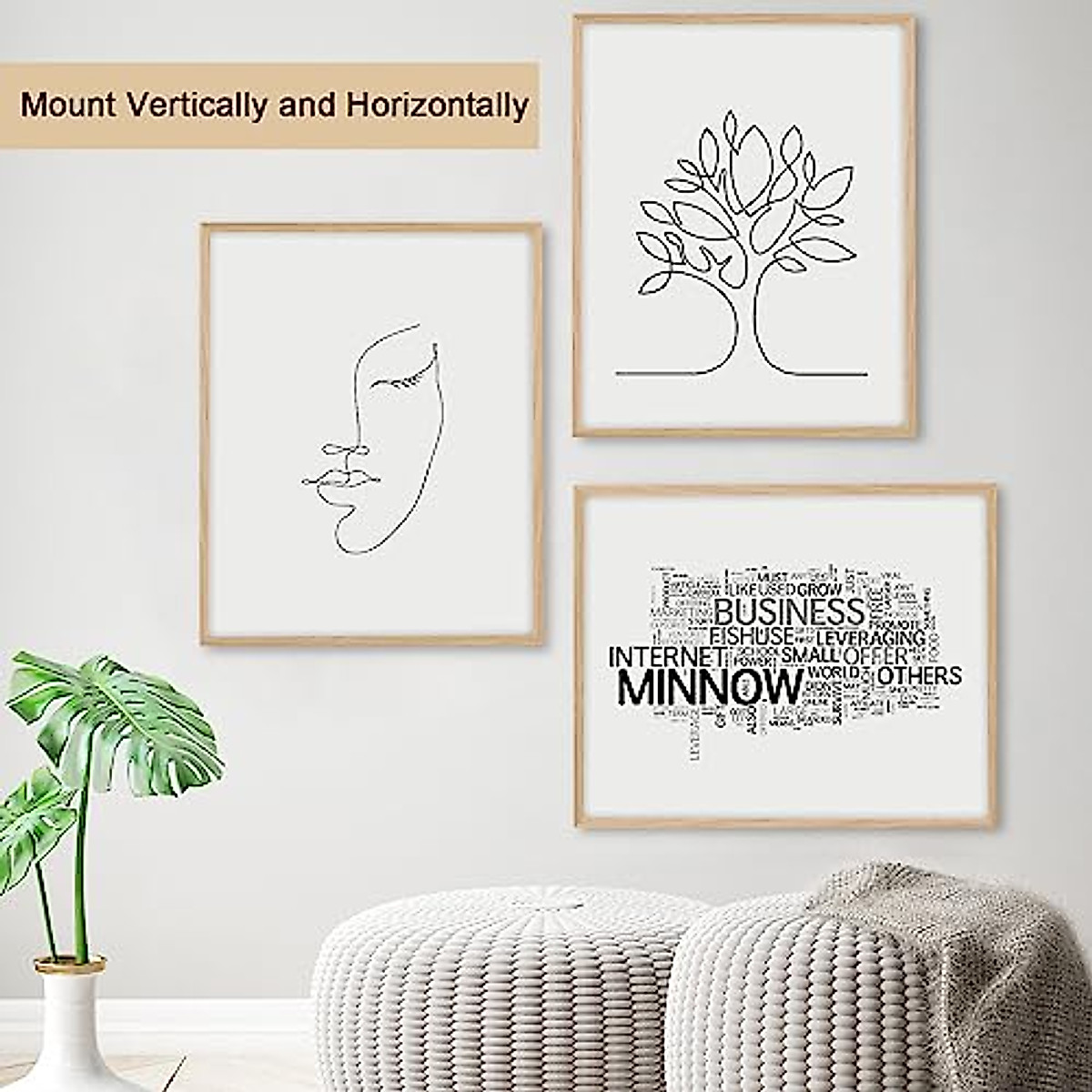 puthiac 11x14 Oak Wood Picture Frame - Minimalist 11x14 Poster Frame, 11"x14" Frame Wood, Natural Solid Wooden Picture Frames for Wall Art Photo and Prints (Set of 1)