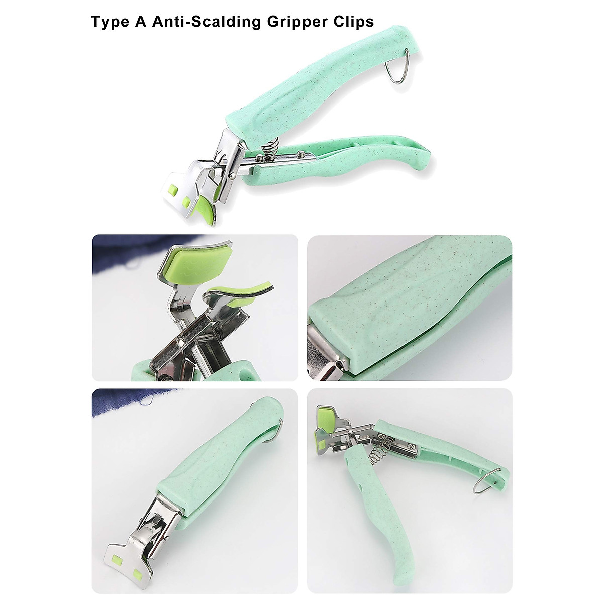 SPTECHMAKE Stainless Steel Anti-Scalding Dish Plate Gripper Clips Tongs Clamp Holder for Moving Hot Plate or Bowls with Food Out from Instant Pot Microwave Oven (2Pack)