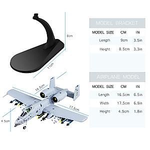 Busyflies Fighter Jet Model 1:100 A-10 Thunderbolt II Warthog Attack Fighter Plane Model Diecast Military Airplane Model for Collection and Gift(A-10)