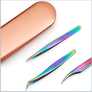 3PCS Tweezers Set, Diamond painting tools,Upgraded Anti-Static Stainless Steel Curved of Tweezers for Diamond painting, Electronics, Laboratory Work, Jewelry-Making, Craft, Soldering, etc.