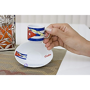 Cuban Expresso Cup Set. 6 cups, 6 saucers. Total 12 Pieces.