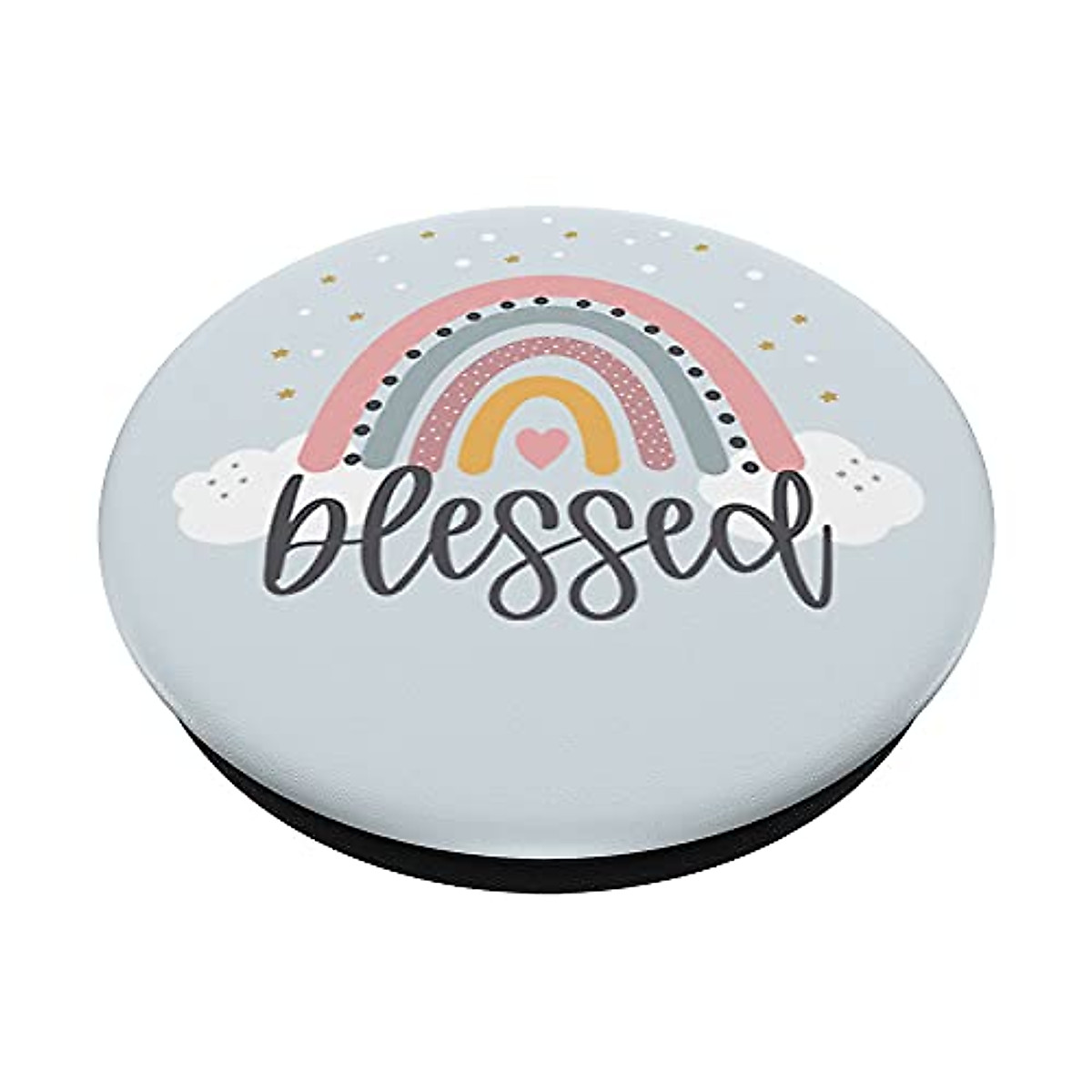 Blessed - Cute Rainbow Positive Quotes Inspirational Saying PopSockets Swappable PopGrip