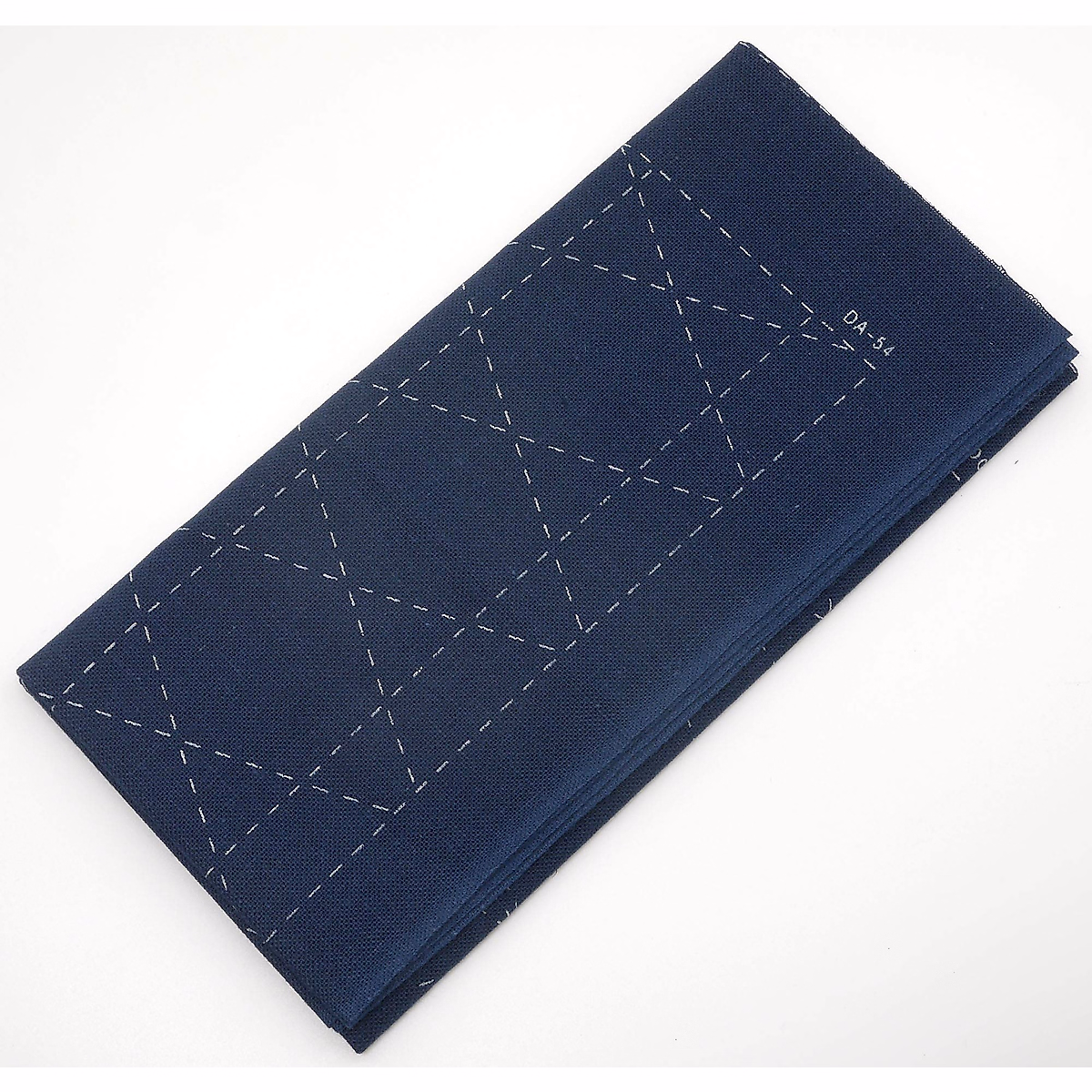 Yokota Daruma Sashiko Cloth Sashiko Fabric - Pre-Printed Sashiko Sampler - White with English Instruction Inside (Navy MANEKINEKO)