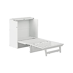 AFI, Vivian Murphy Bed Chest Twin XL with Storage Drawer and Built-in USB Charger, White