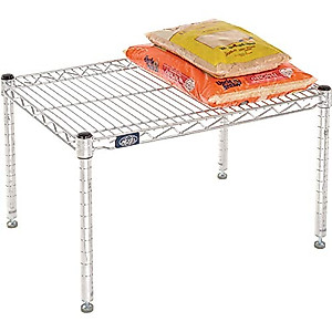 Nexel Commerical Wire Shelf Platform Dunnage Storage Rack, 18" x 24" x 14", Chrome