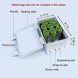 Dog Poop Bag Dispenser Wall Mount Waterproof Outdoor Dog Bag Dispenser | Printed With Cute Clean Up Dog Poop Signs | Stake, Pole, Fence Mounted | Fits Home, Porch, Lawn, Yard（only dispenser)