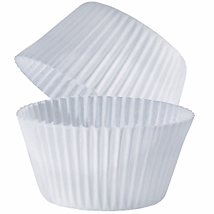 Cakesuppyshop Celebrations 100 White Large Jumbo Texas Muffin/Cupcake Cups White flutted Cupcake Liners Baking Cups