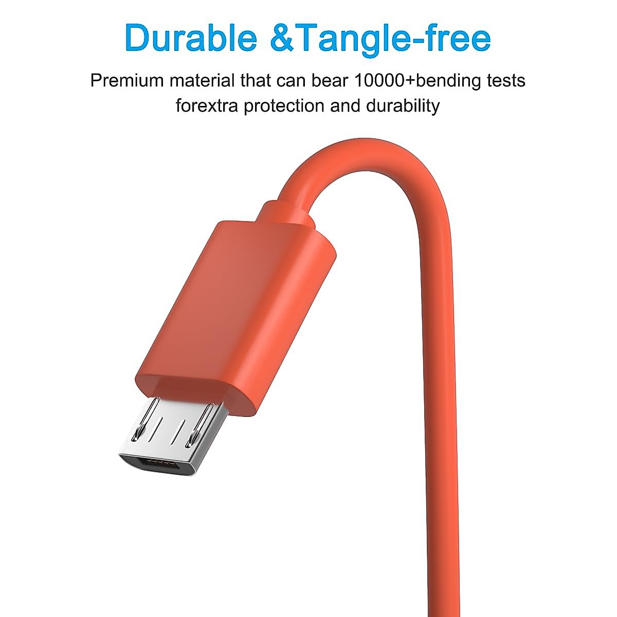 SCOVEE Fast Charger Cable Compatible with Ring VideoDoorbell 2/3/Plus / 4 (2020 Release). Micro USB Battery Charging Cord Compatible with Ring Camera. Replacement Power Wire Compatible with Ring 3FT