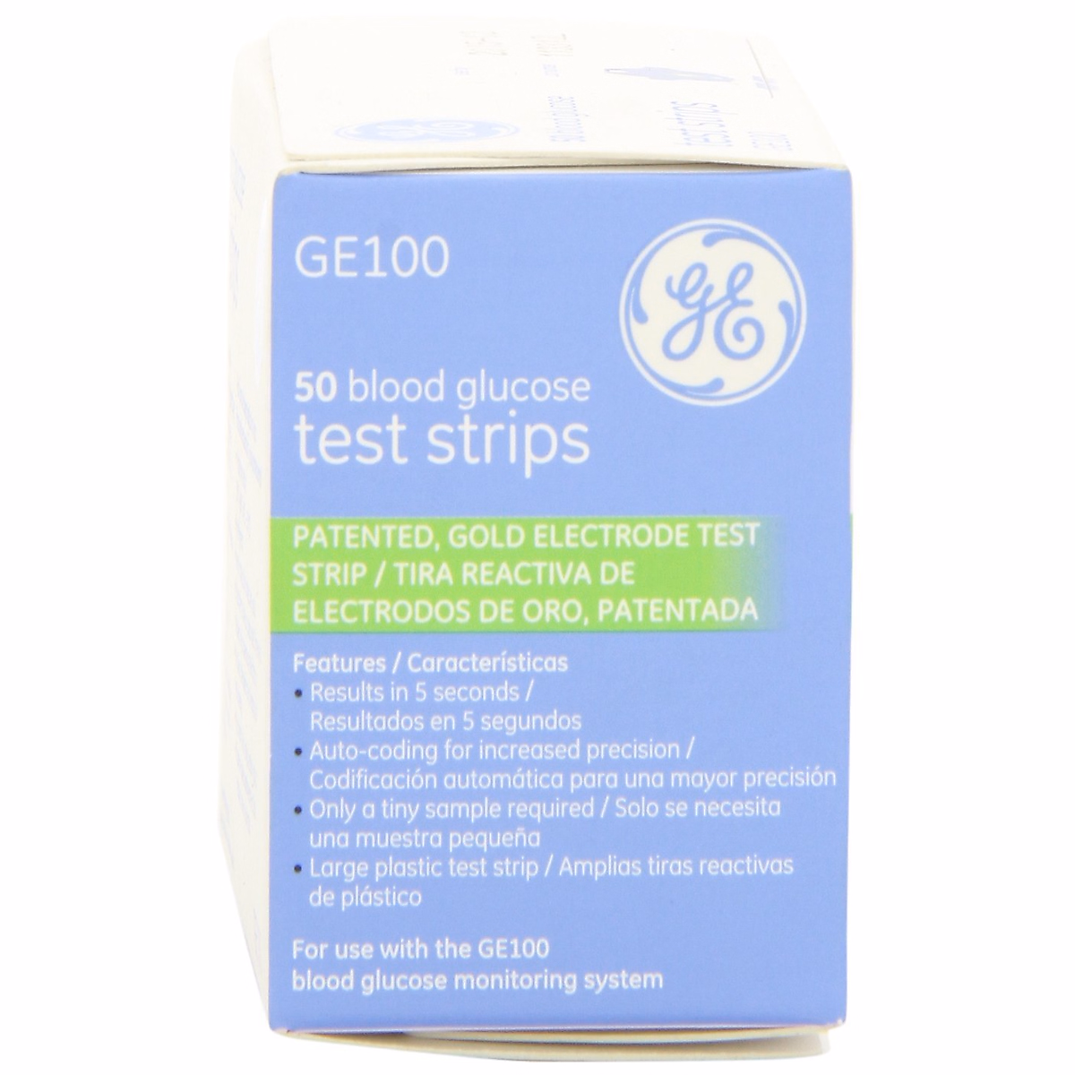 GE100 Blood Glucose Test Strips - 4/Boxes of 50 Strips = 200/Total Strips