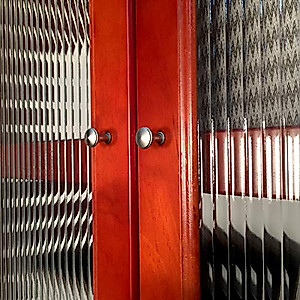 John Louis Home 16 in. Deep Deluxe Solid Wood Closet Organizer, 4 Drawers with Doors, Red Mahogany Finish