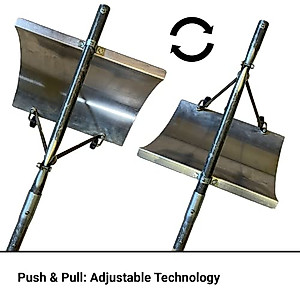 The Rolls Roof Rake Snow Removal 17'FT Wooden Non-Slip Adjustable Handles Proudly Made in USA, A-1b
