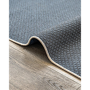 BESPOKY Beloretsk Grey Modern, Cotton Polyester Area Rug, Machine Washable Rug, Non Slip Rug, Living Room, Bedroom, Nursery, Hallway, Rug, Indoor Outdoor Area Rug, Turkish Rug, Holiday Sale Rug