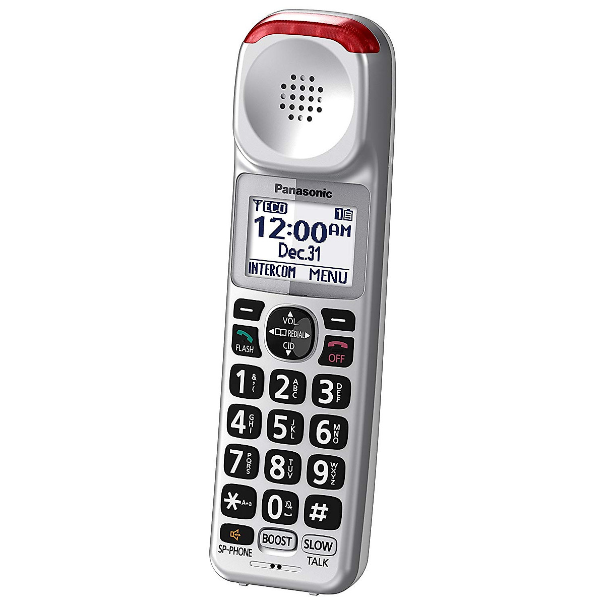 Panasonic New DECT 6.0 Cordless Phone Handset Accessory Talking Caller ID Compatible with KX-TGM450S Series Cordless Phone Systems - KX-TGMA45S (Silver)