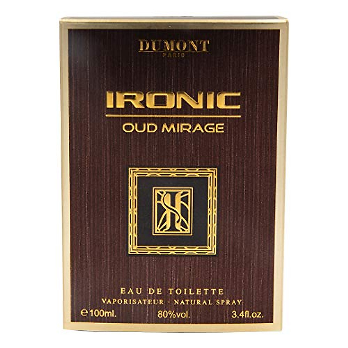 Dumont Ironic Oud Mirage Pour Homme (3.4 Fl. Oz) Eau De Perfum – Perfume Body Spray for Men, Boys, Him - Long Lasting Cologne with Tobacco, Leather, Grapefruit, Woodsy Masculine Scent