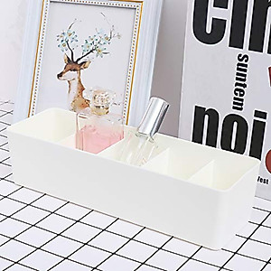 HEALLILY 1Pc 5 Grids White Plastic Storage Box Uncluttered Designs Dividers for Underwear Plastic Underwear Storage Box Accessory of Plastic Underwear Organizer Sets for Home Travel Trip