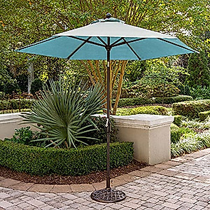 Hanover TRADUMBBLUE Table Umbrella for The Traditions Outdoor Dining Collection, Size 8.6, Blue