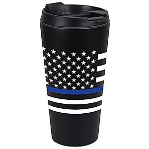 Rothco Thin Blue Line Flag Travel Mug