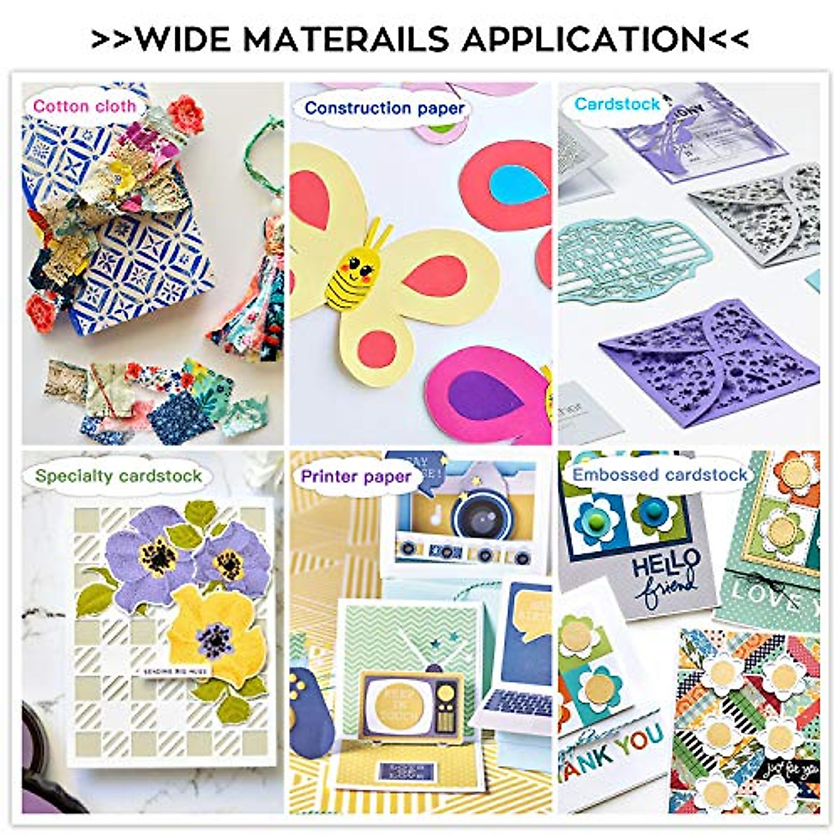 HTVRONT Cutting Mat for Cricut, 6 Pack Cutting Mat 12x12(StandardGrip, LightGrip, StrongGrip, FabricGrip) for Cricut Explore Air 2/Air/One, Variety Adhesive Sticky Cutting Mats Accessories for Cricut